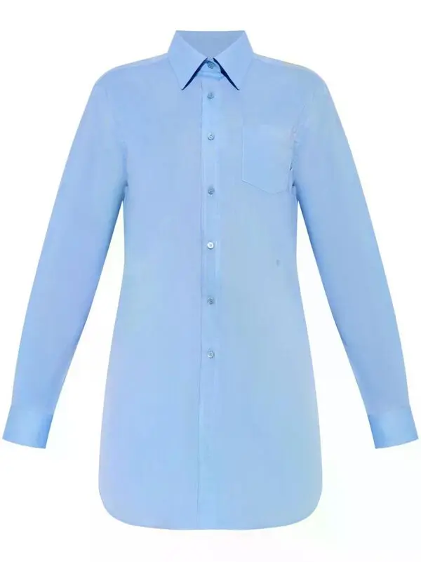 Buy Moschino Embroidered Shirt Dress - Blue At 23% Off | Editorialist