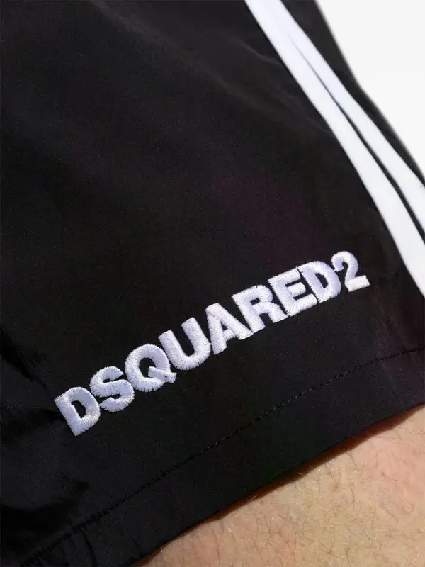 Dsquared2 Logo-embroidered Swim Shorts - Black