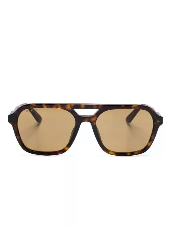 Gucci Pilot-frame Sunglasses - Brown