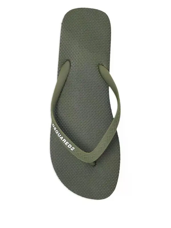 Dsquared2 Logo-embossed Flip Flops - Green