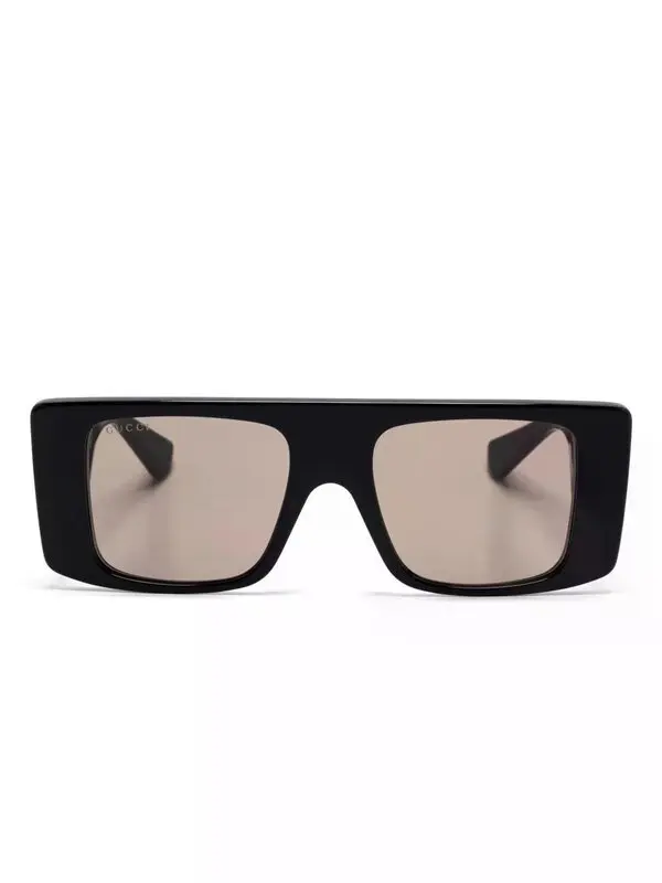 Gucci Rectangle-frame Sunglasses - Black