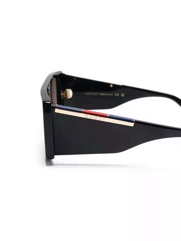 Gucci Rectangle-frame Sunglasses - Black