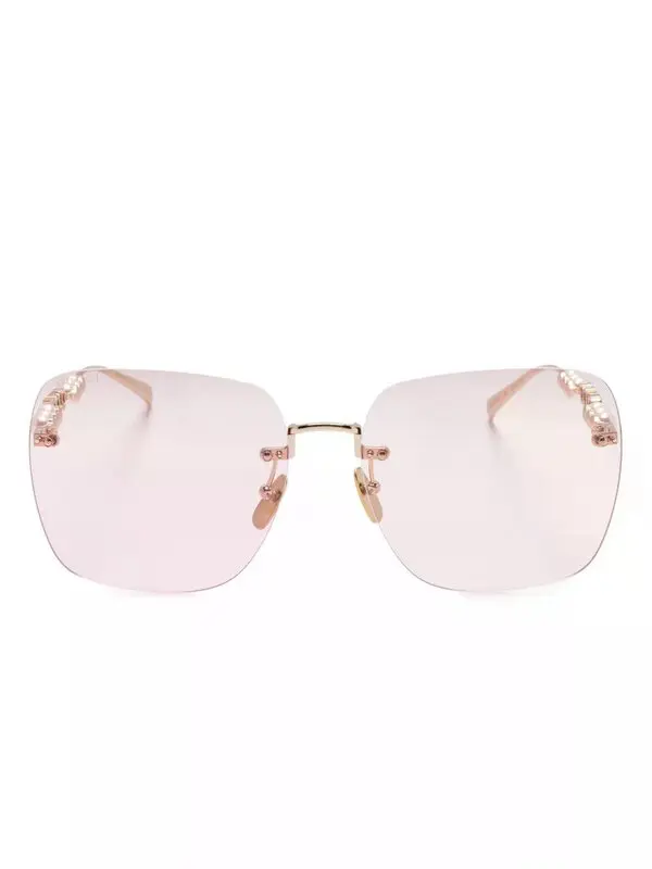 Gucci Square Frame Sunglasses - Gold