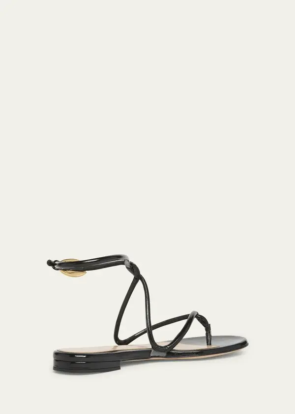 GIANVITO ROSSI Napa Leather Twisted-strap Sandals