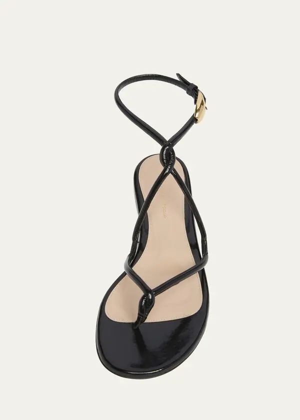GIANVITO ROSSI Napa Leather Twisted-strap Sandals