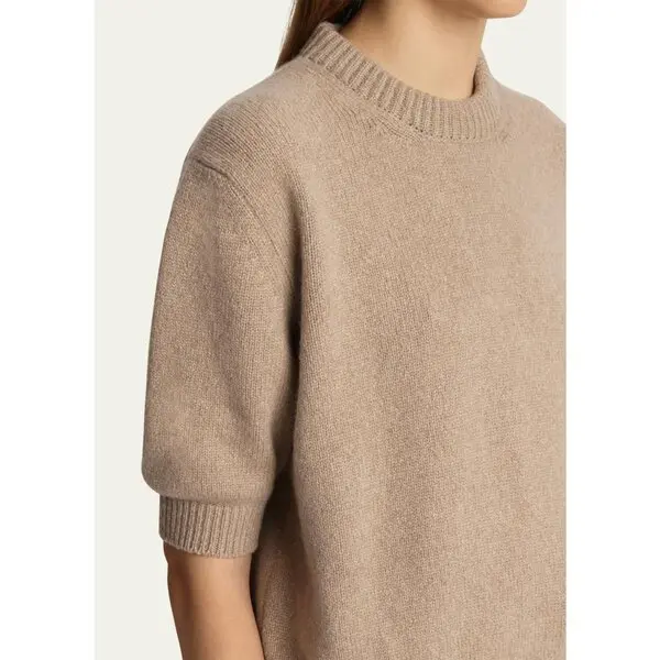 Khaite Davin Short-sleeve Cashmere Sweater - Black