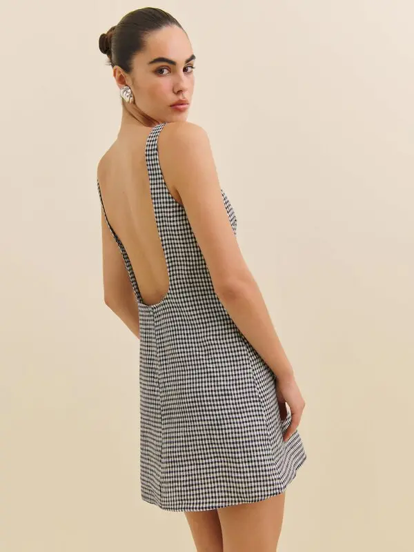 REFORMATION Rosemond Linen Mini Dress