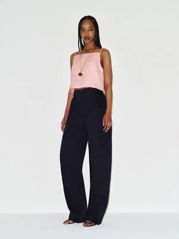 REFORMATION Kerri Linen Top - Pink