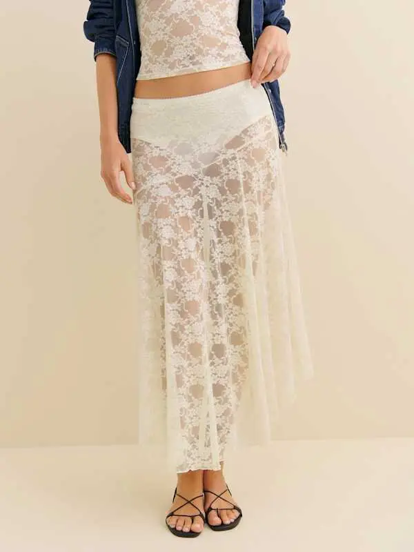 REFORMATION Mirabelle Knit Midi Skirt