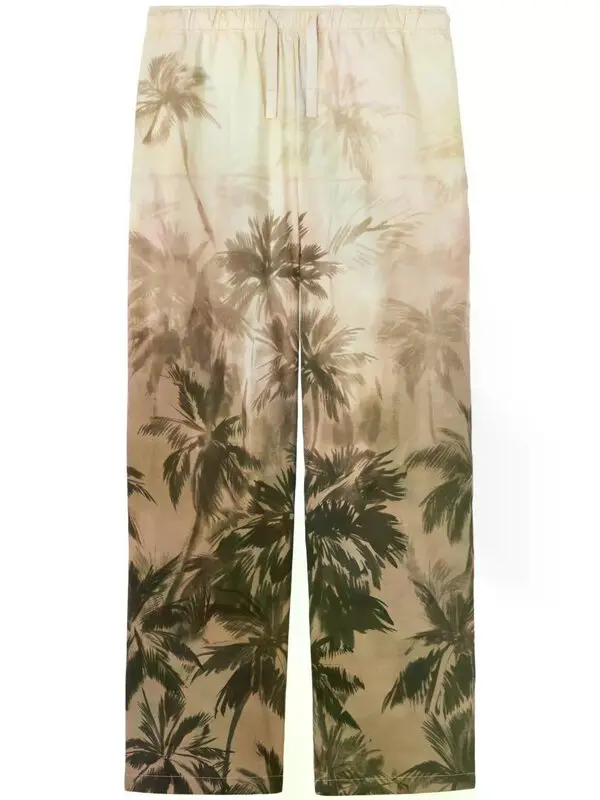 Palm Angels Sunset Palms Sweatpants - Neutrals