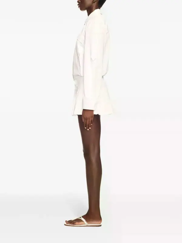 Off-White Savana Mini Shirt Dress - White