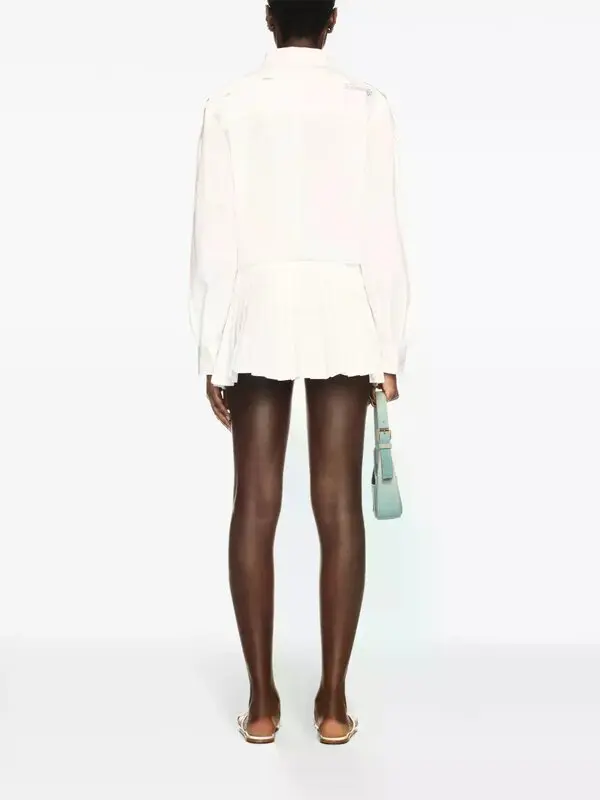 Off-White Savana Mini Shirt Dress - White
