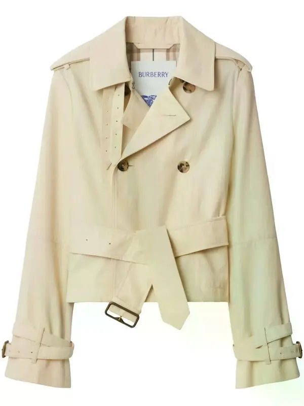 Burberry Cropped Trench Jacket - Neutrals