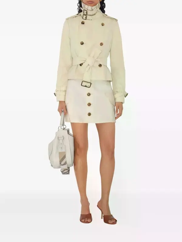 Burberry Cropped Trench Jacket - Neutrals