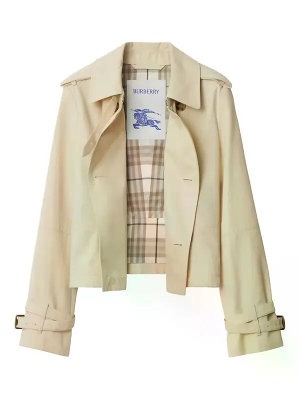 Burberry Cropped Trench Jacket - Neutrals