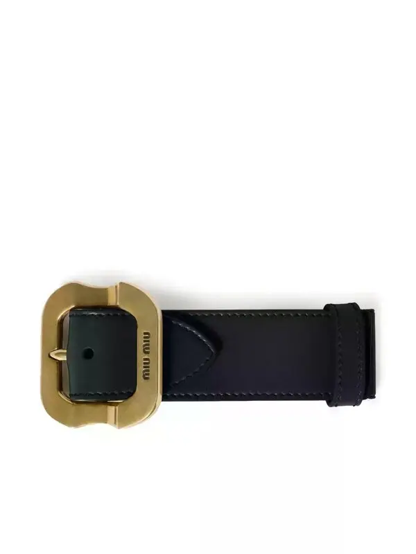 Miu Miu Leather Bracelet - Black
