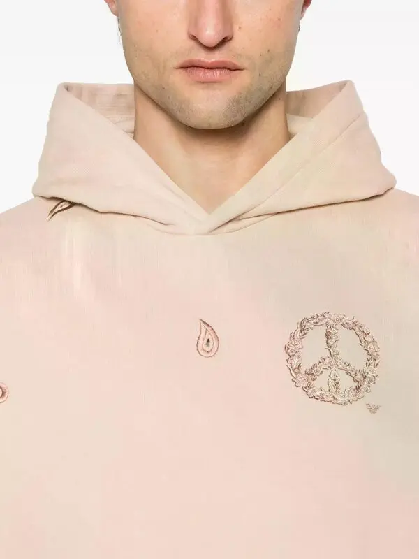 Emporio Armani Peace Sign-embroidered Hoodie