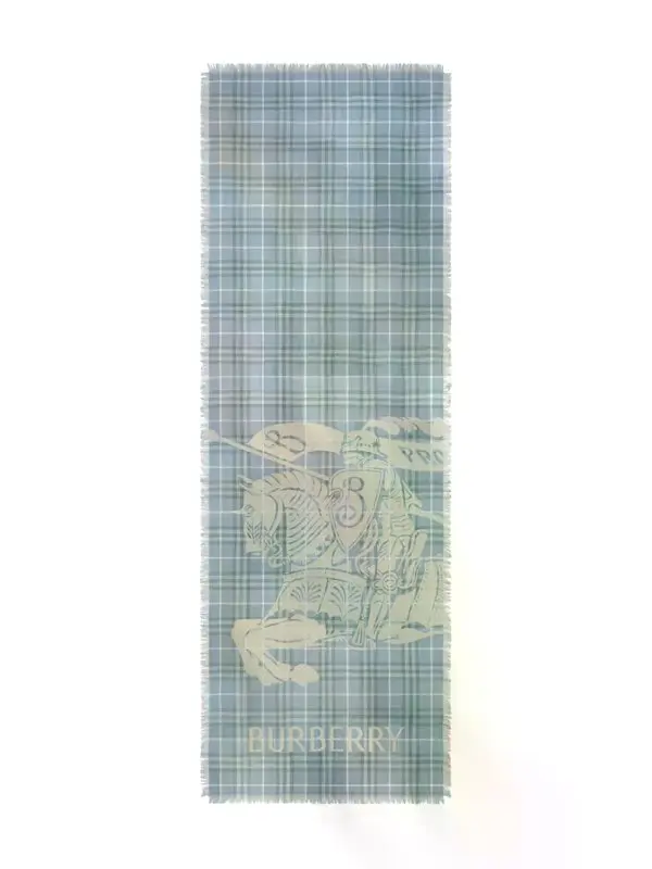 Burberry Signature Knight Motif Scarf - Blue