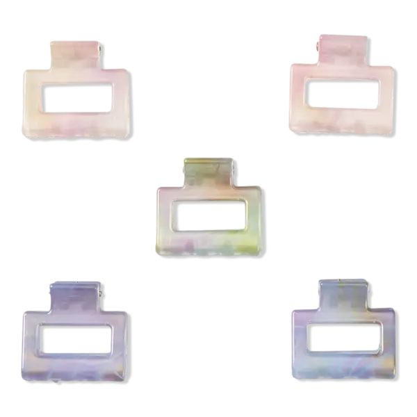 SCUNCI Mini Open Cut Claw Clips 5pk - One-color