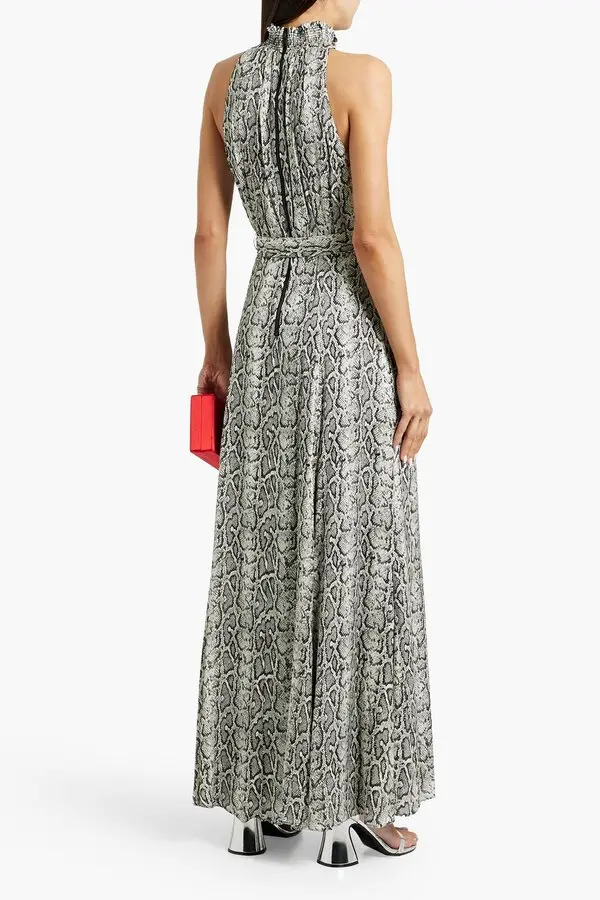 Alice + Olivia Dita Snake-print Maxi Dress