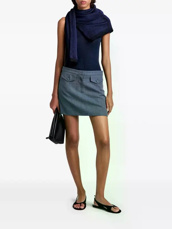 Proenza Schouler White Label Jamison Mini Skirt - Blue