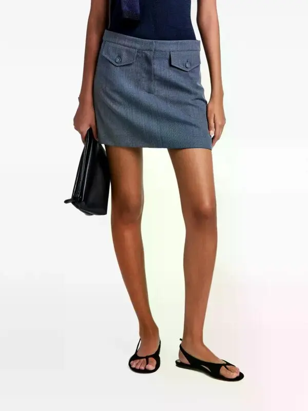 Proenza Schouler White Label Jamison Mini Skirt - Blue