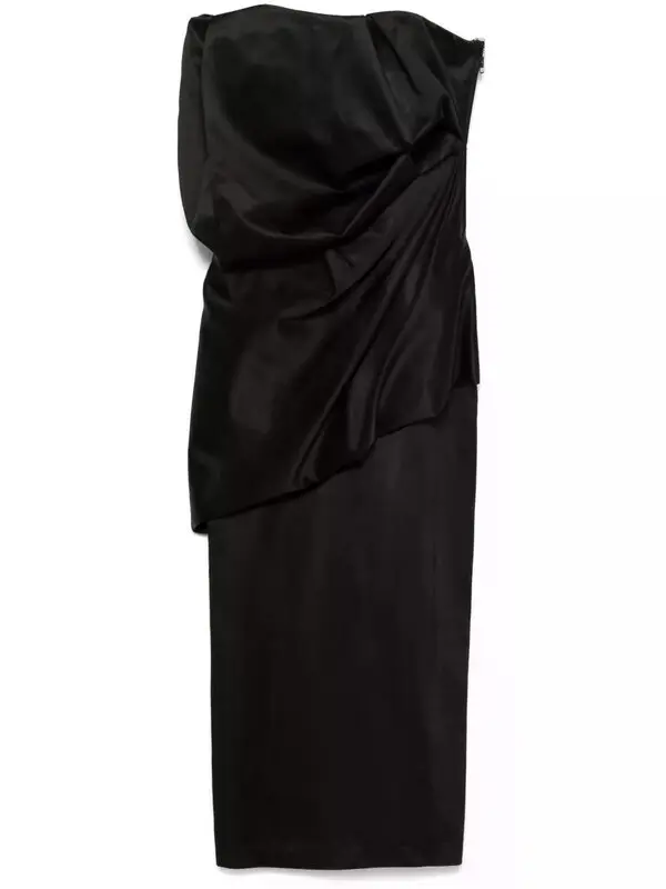 ALMAZ Draped Midi Dress