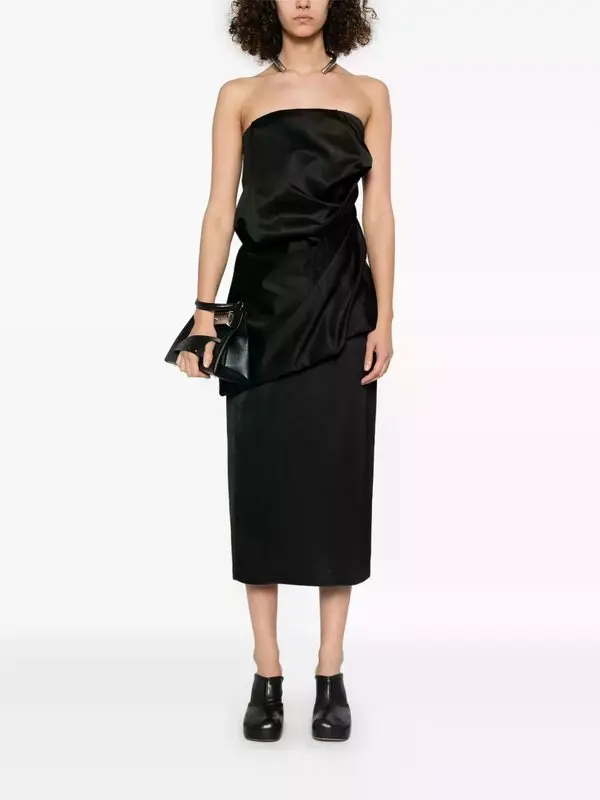 ALMAZ Draped Midi Dress