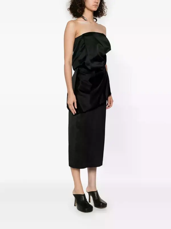 ALMAZ Draped Midi Dress