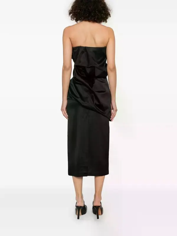 ALMAZ Draped Midi Dress