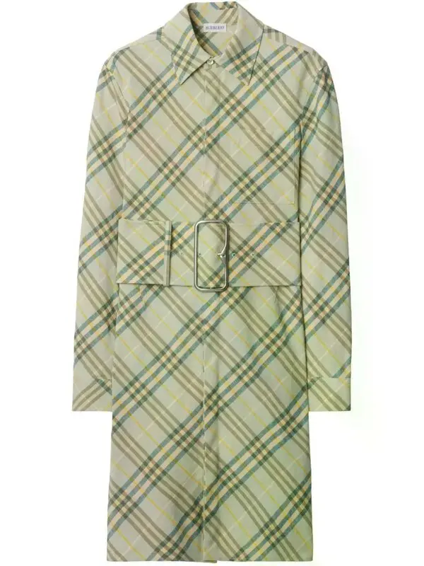 Burberry Checked Shirt Dress - Neutrals