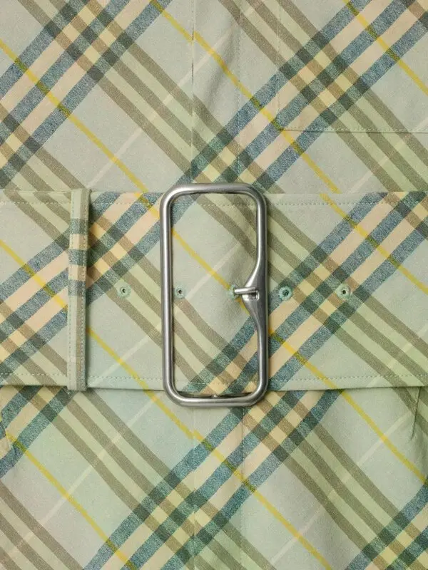 Burberry Checked Shirt Dress - Neutrals