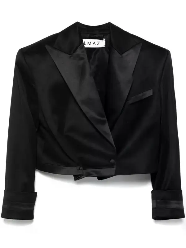 ALMAZ Cropped Tuxedo Blazer