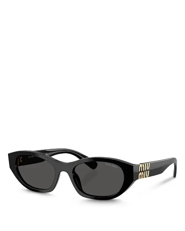 Miu Miu Oval Sunglasses - Black