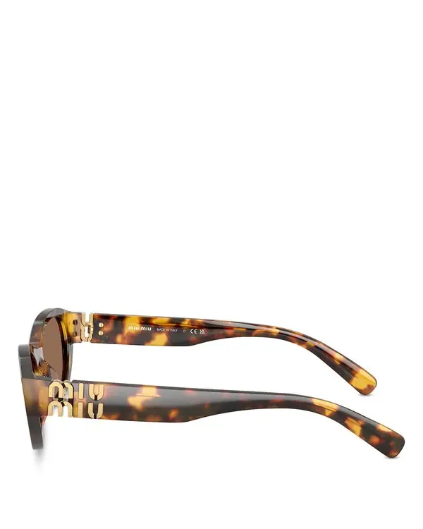 Miu Miu Oval Sunglasses - Dark Brown