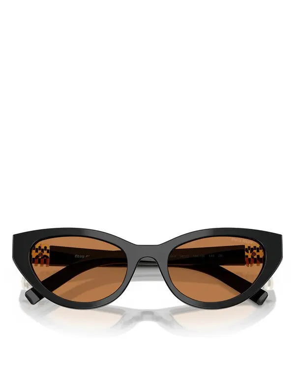 Miu Miu Signature Butterfly 54mm Sunglasses - Black/brown