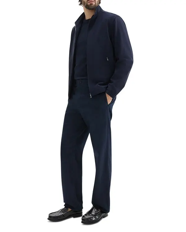 Theory Stand Collar Zip Jacket In Precision Ponte - Baltic