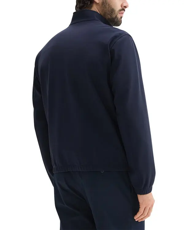 Theory Stand Collar Zip Jacket In Precision Ponte - Baltic