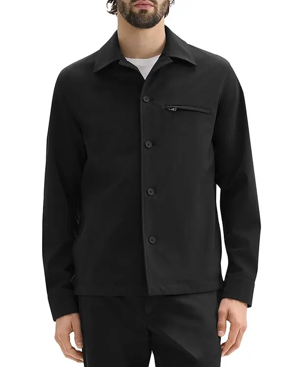 Theory Overshirt In Precision Ponte - Black