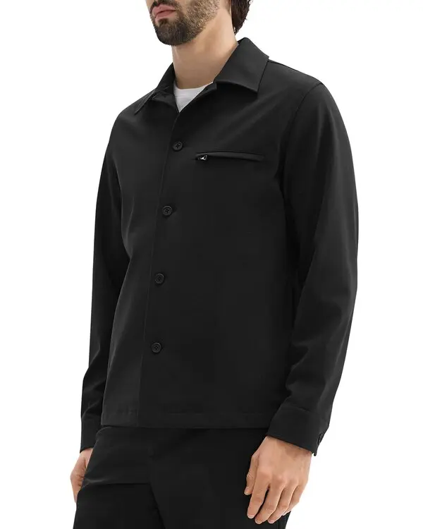 Theory Overshirt In Precision Ponte - Black