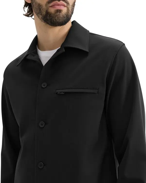 Theory Overshirt In Precision Ponte - Black