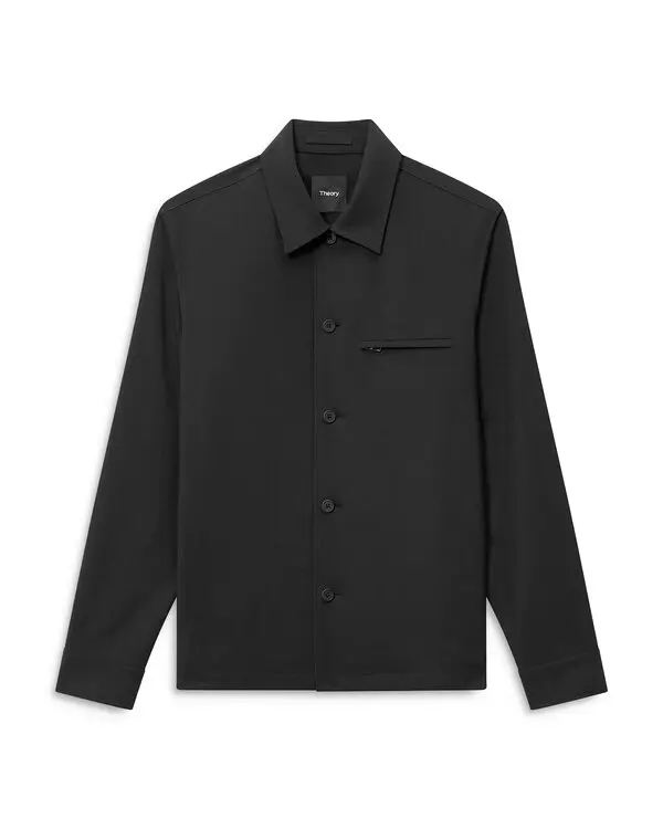 Theory Overshirt In Precision Ponte - Black