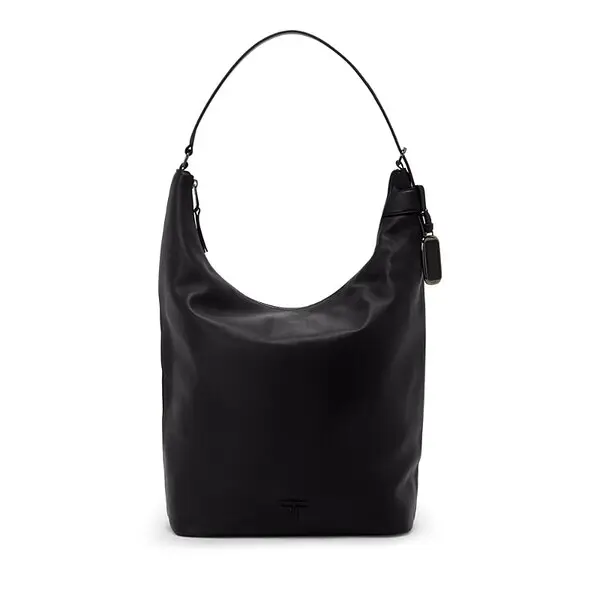 Tumi Voyageur Evora Large Leather Hobo Tote Bag - Black