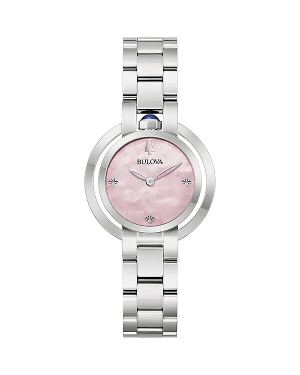 Bulova Classic Rubiyat Watch - Pink/silver