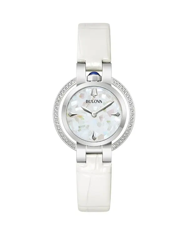 Bulova Classic Rubiyat 31mm Watch - White/white