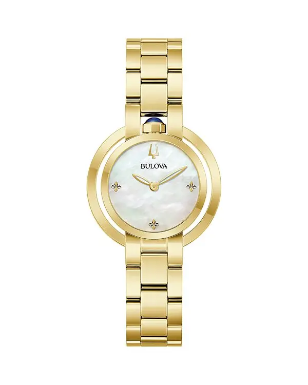 Bulova Classic Rubiyat Watch, 31mm - White/gold