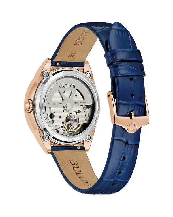 Bulova Sutton 35mm Watch - White/blue