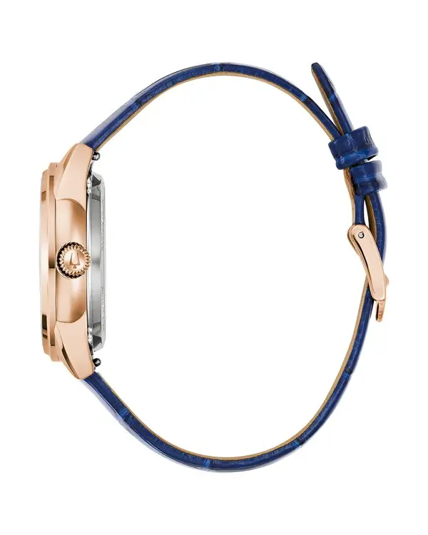 Bulova Sutton 35mm Watch - White/blue