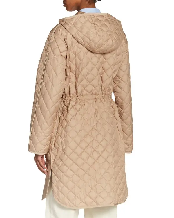 Moncler Etelan Quilted Long Down Parka - Beige
