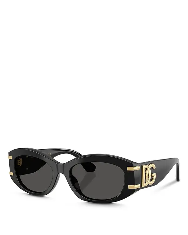Dolce & Gabbana Dg4502 Oval Sunglasses - Black